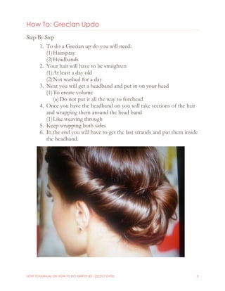 How to manual on how to do hairstyles | DOCX