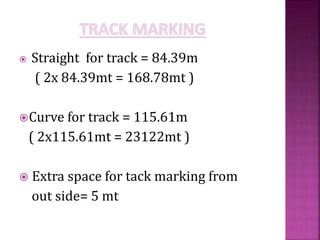 How to mark track 400mt. 80 mt Part 2 | PPTX
