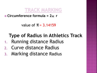How to mark track 400mt. 84.39