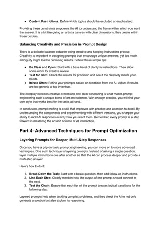 How to Master AI Prompt Engineering Skills for Future Growth | PDF