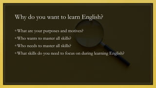 How to master the 4 skills of english | PPTX