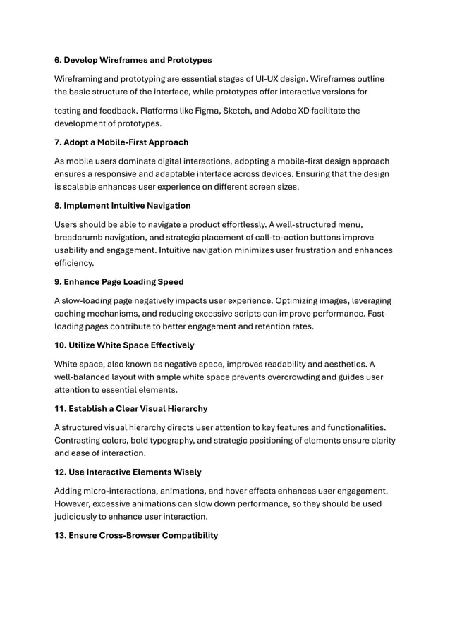 How to Master UI/UX Design: Tips from Experts | PDF