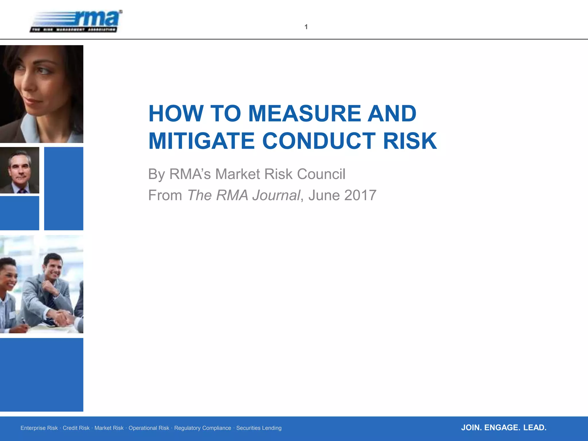 How to Measure and Mitigate Conduct Risk | PPTX
