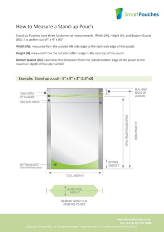 How to measure a stand up pouch | PDF