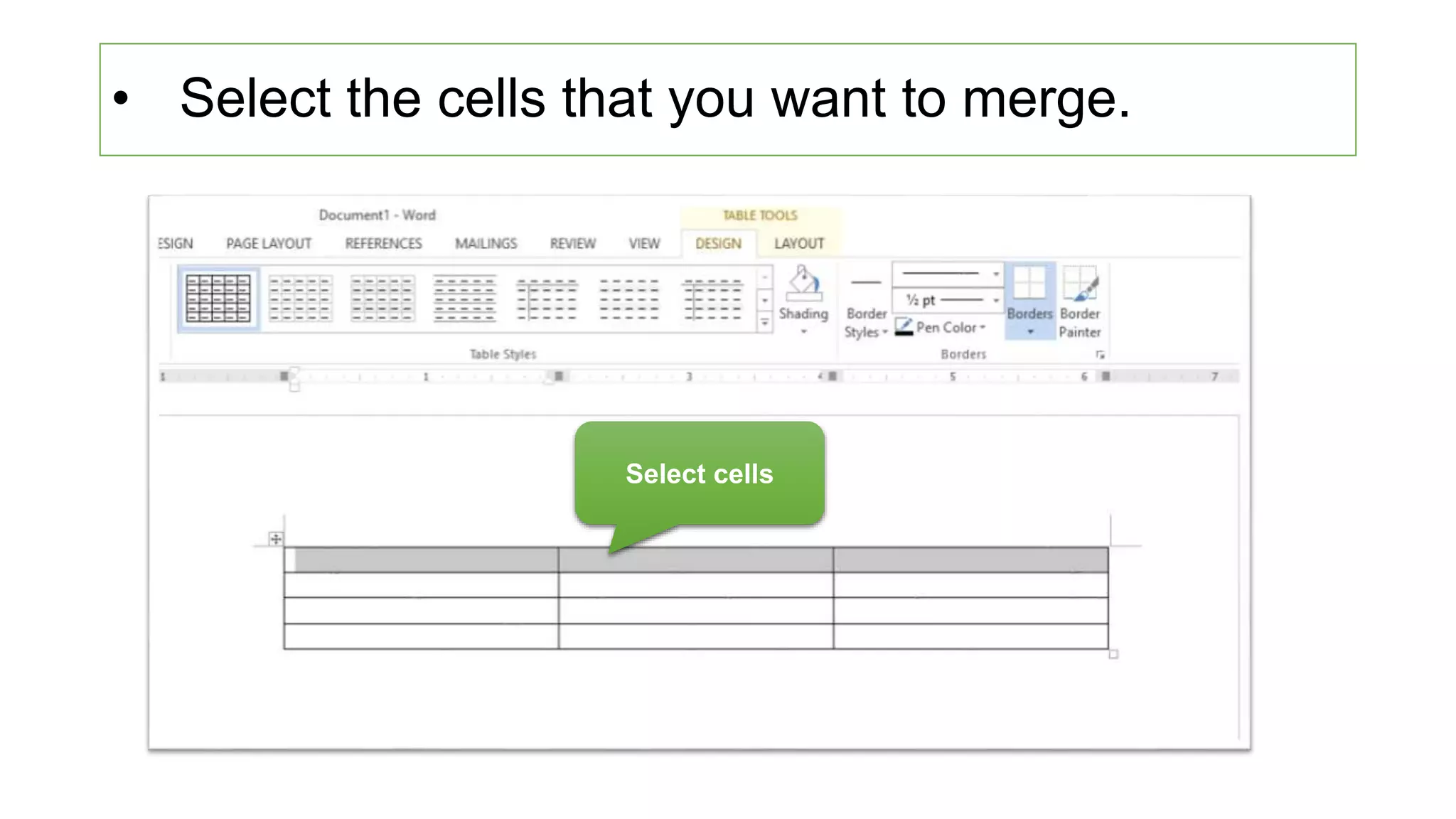 How to merge cells in a table in Microsoft Word | PPT
