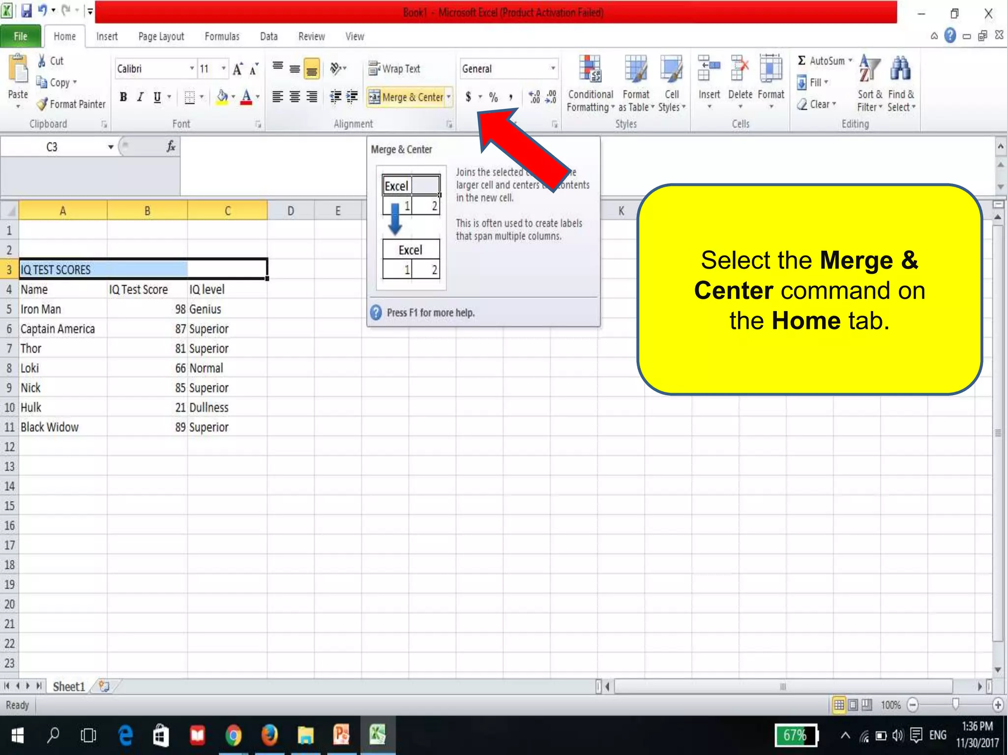 merge¢er in excel | PPT