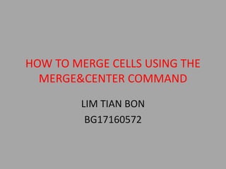 merge¢er in excel | PPTX