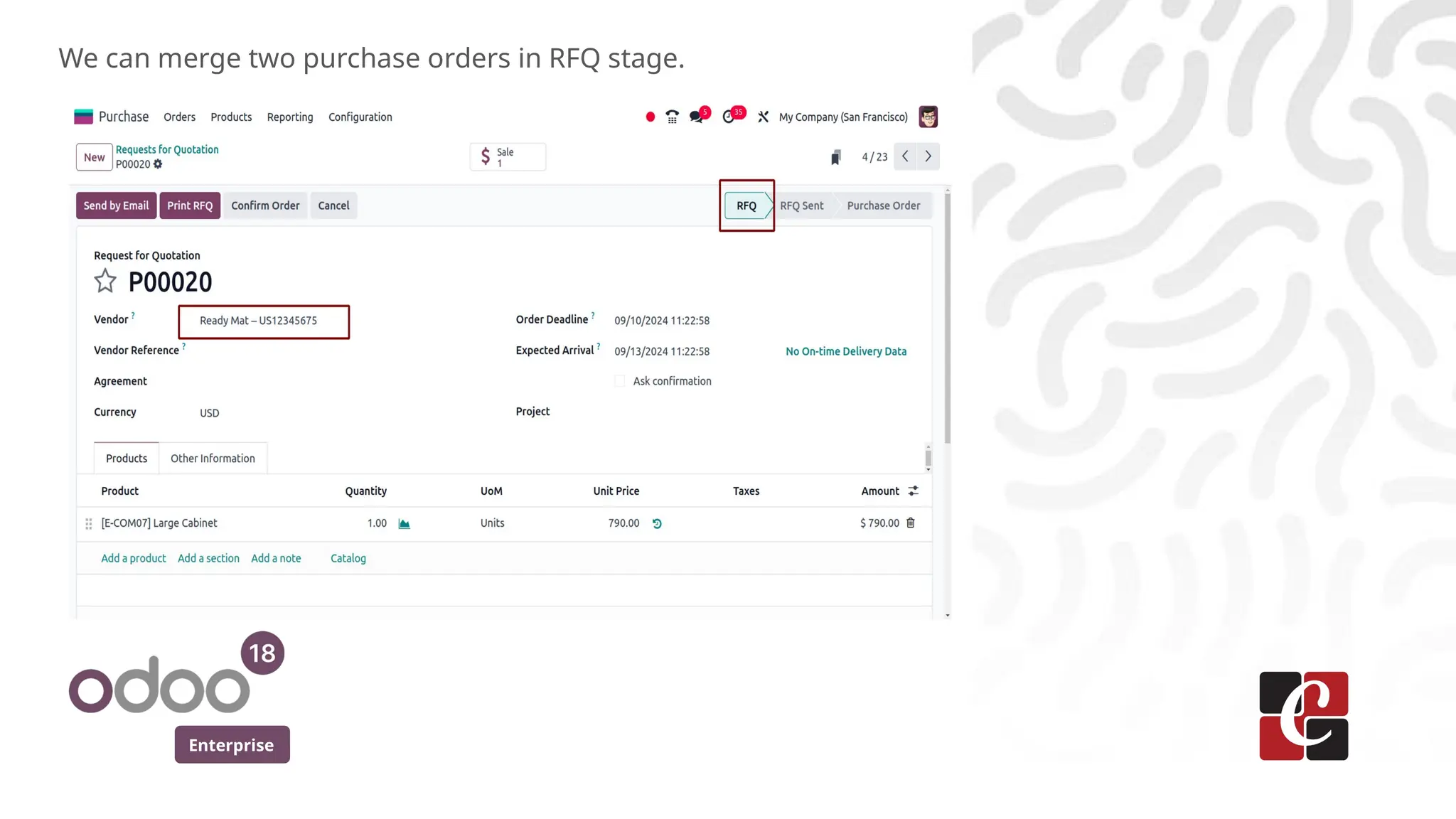 How to Merge Multiple Vendor Bills in Odoo 18 Purchase | PPT