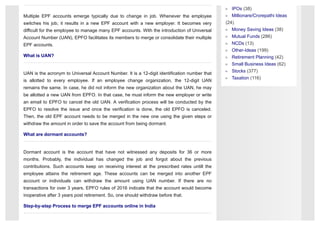 How to merge two or more epf accounts in india | PPT