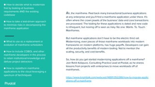 How to Migrate Applications Off a Mainframe | PDF