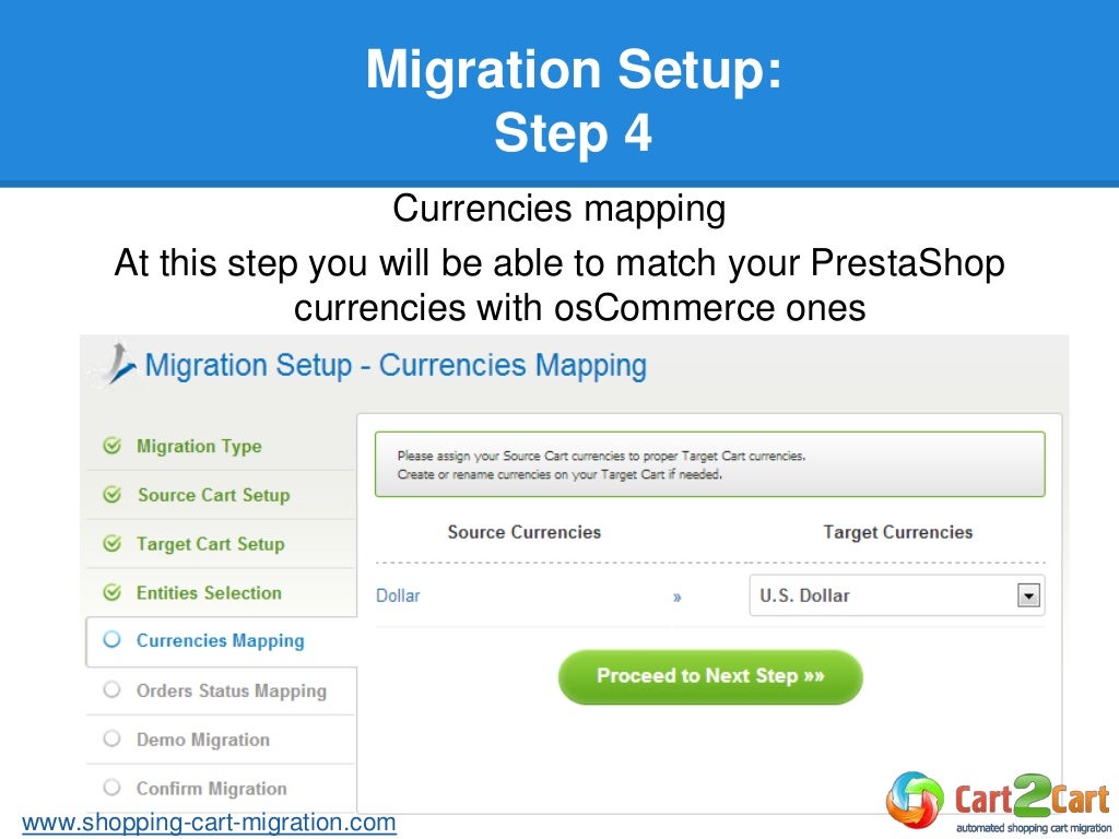 How to Migrate from PrestaShop to osCommerce