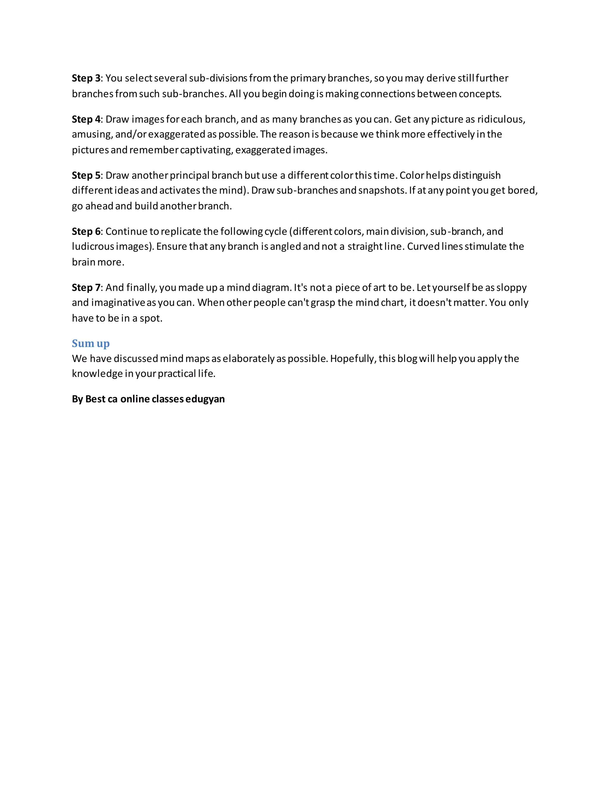 Mind Map for Success in Study | DOCX