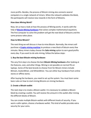 How to Mine Bitcoin? | PDF