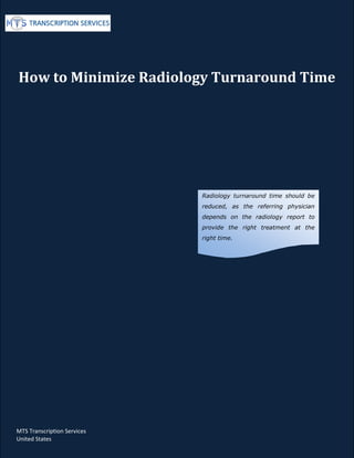 How to Minimize Radiology Turnaround Time | PDF