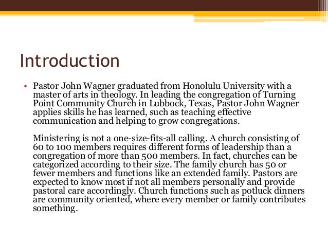 How to Minister to Congregations of Varying Sizes