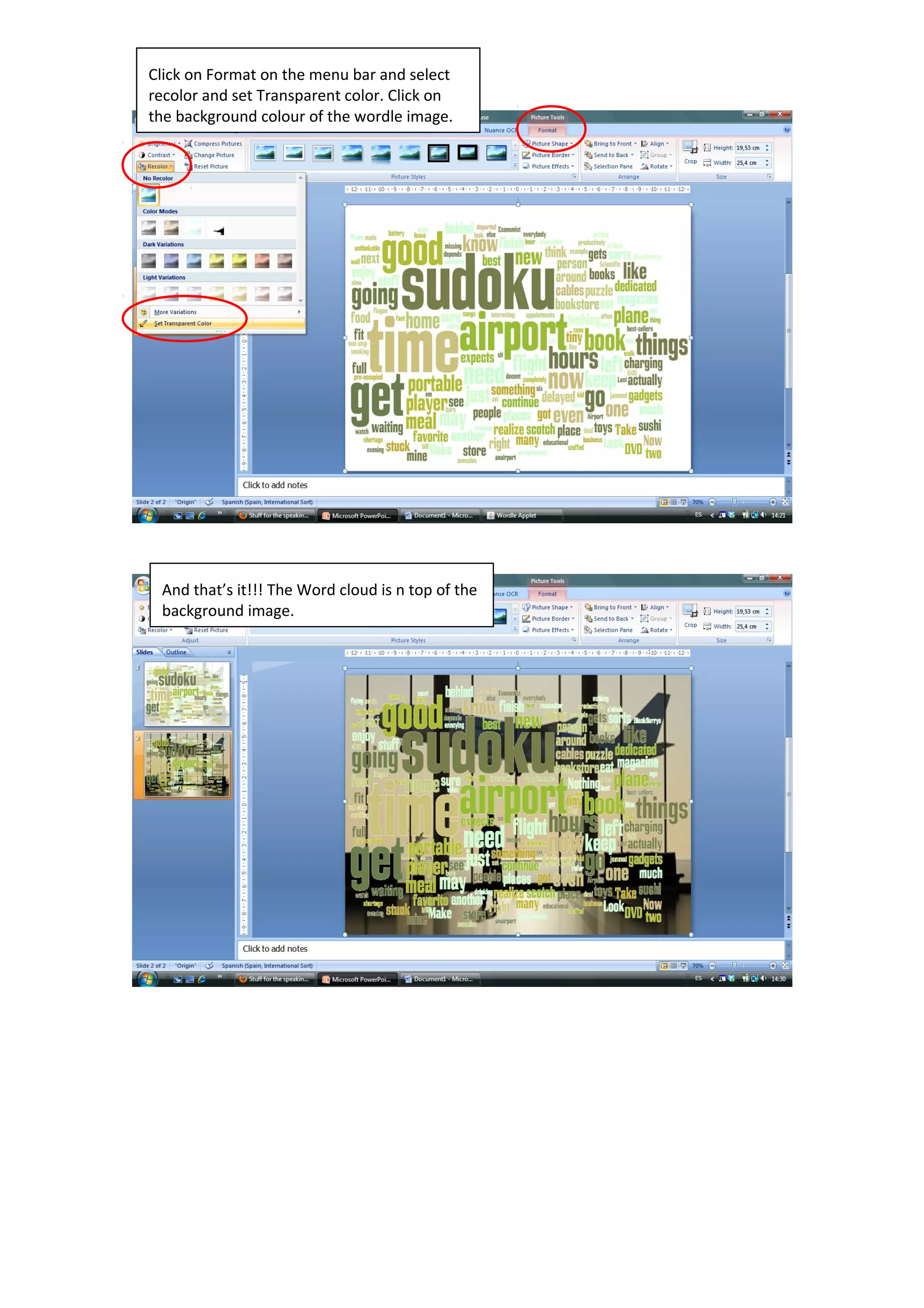 How to mix wordle and pictures in ppt presentations | DOC