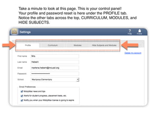 Quick Start Guide for Moby Max | PDF