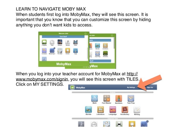 Quick Start Guide for Moby Max
