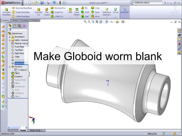How to model an accurate globoid gear set | PPT