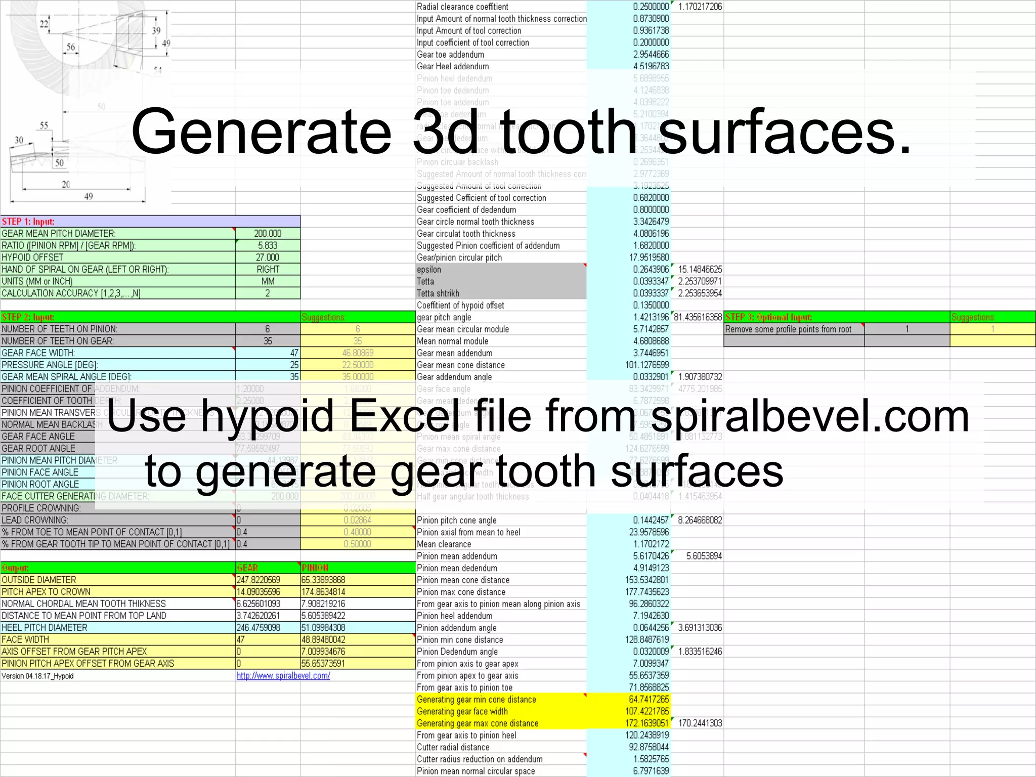 How to model an accurate hypoid gear set in 3d CAD | PPT