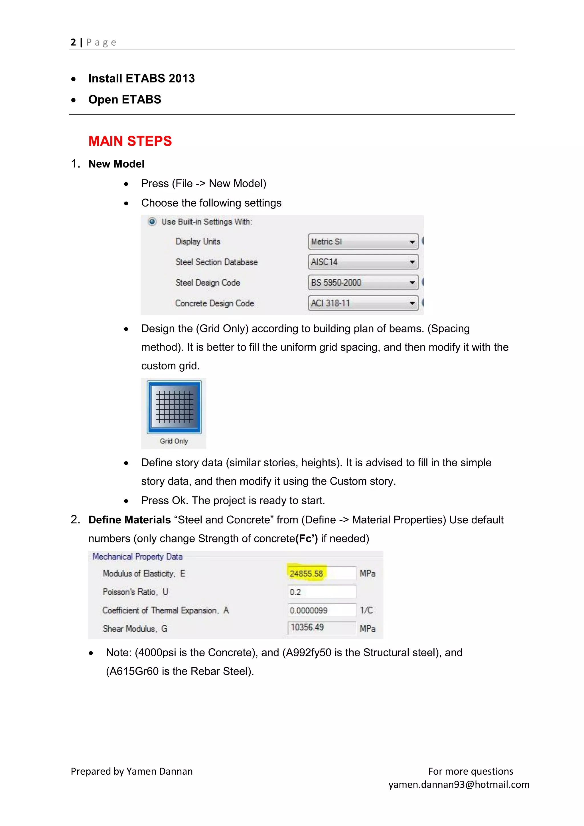 How to model and analyse structures using etabs | PDF