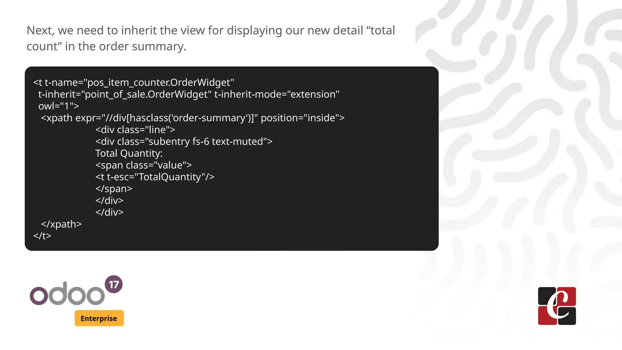 How to modify existing components of odoo by patching | PPTX