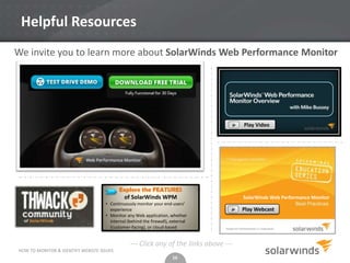 How-to Monitor & Identify Website Issues | PPTX
