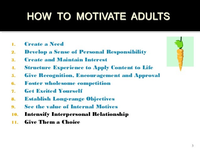 How to Motivate Adults Learners
