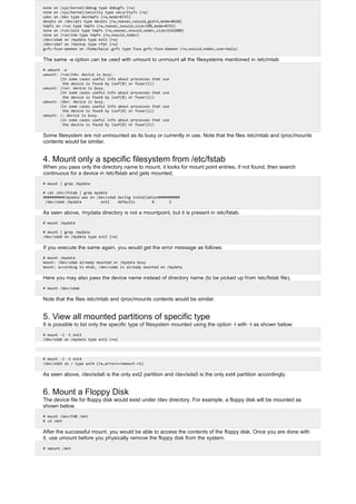 How to mount and unmount filesystem | PDF | Free Download