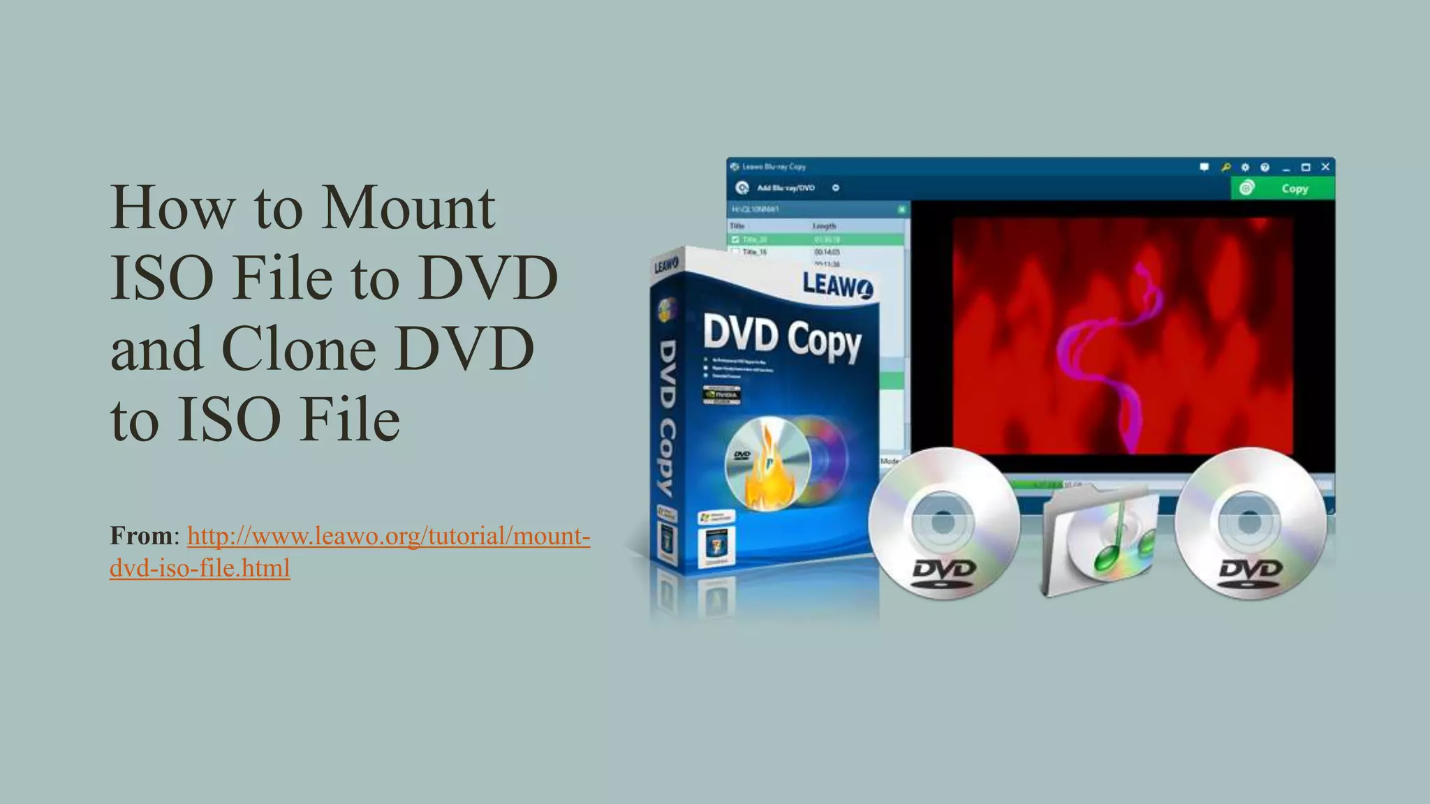 How to mount iso file to dvd and clone dvd to iso file | PPTX