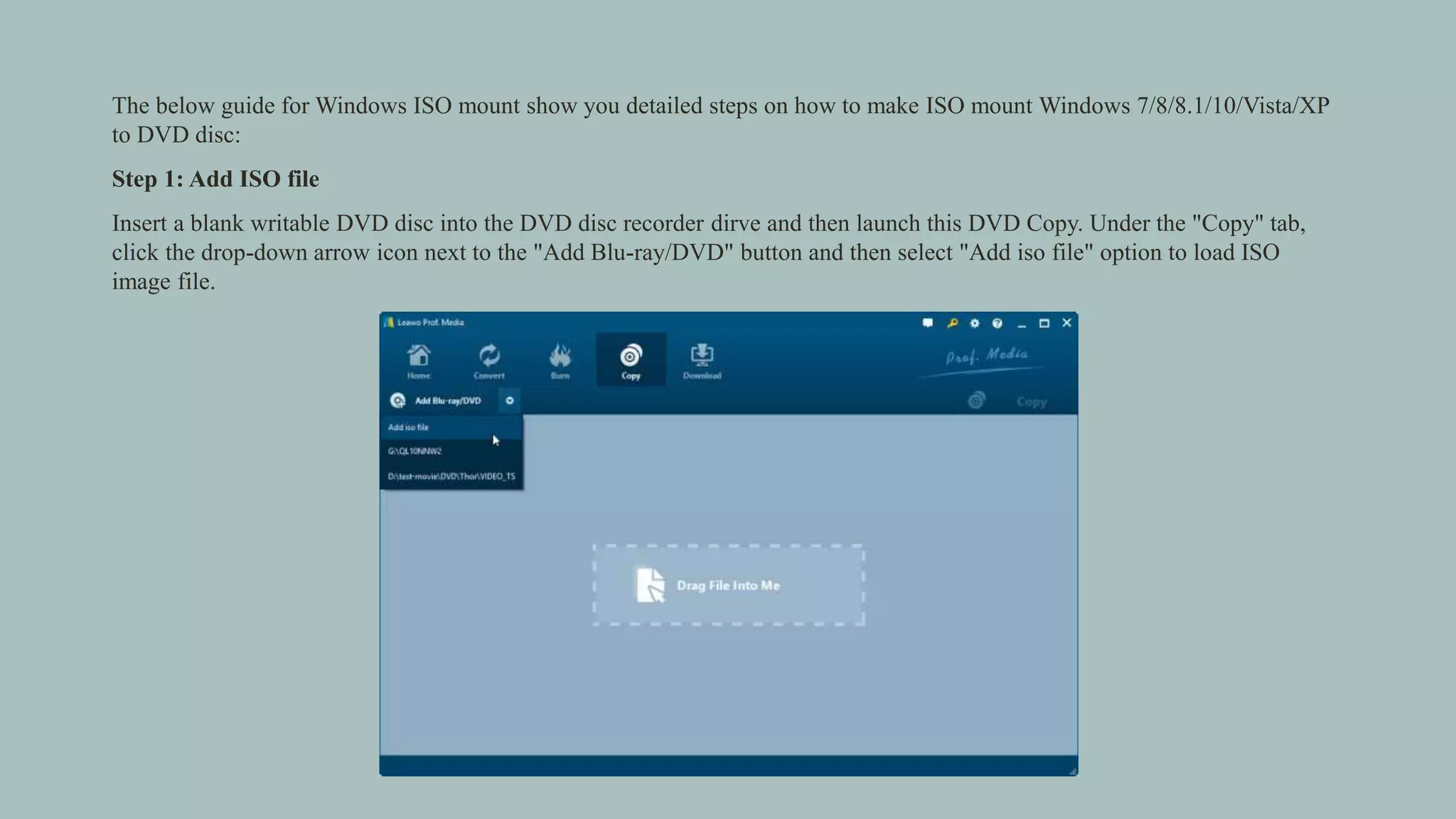 How to mount iso file to dvd and clone dvd to iso file | PPTX
