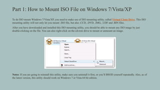 How to mount iso file to dvd and clone dvd to iso file | PPTX