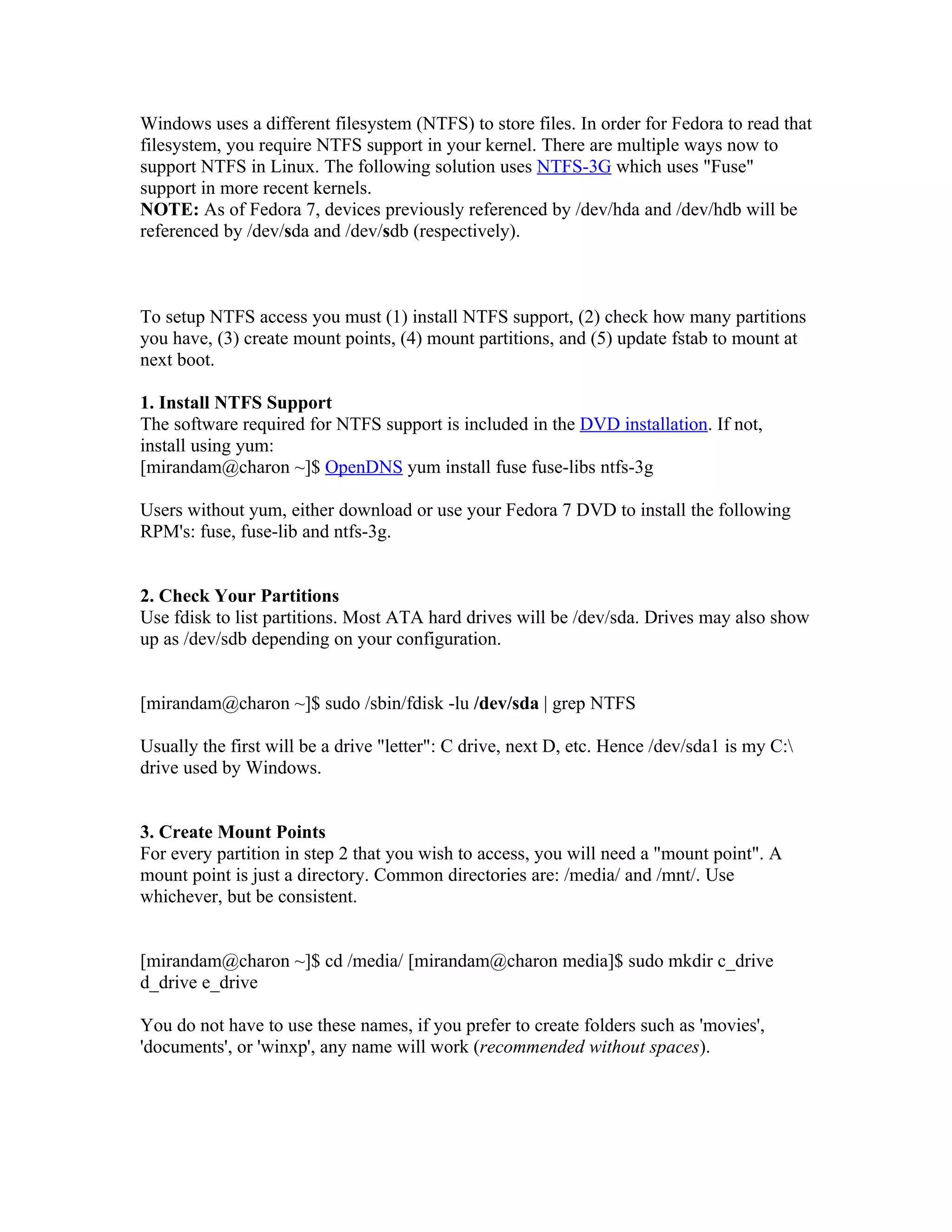 How to mount ntfs in linux | PDF