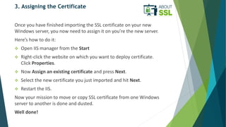 How to Move SSL Certificate from One Windows Server to Another | PPT