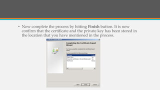 How to Move SSL Certificate from Windows Server to Another Windows Server | PPT