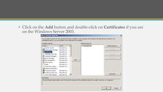 How to Move SSL Certificate from Windows Server to Another Windows Server | PPT