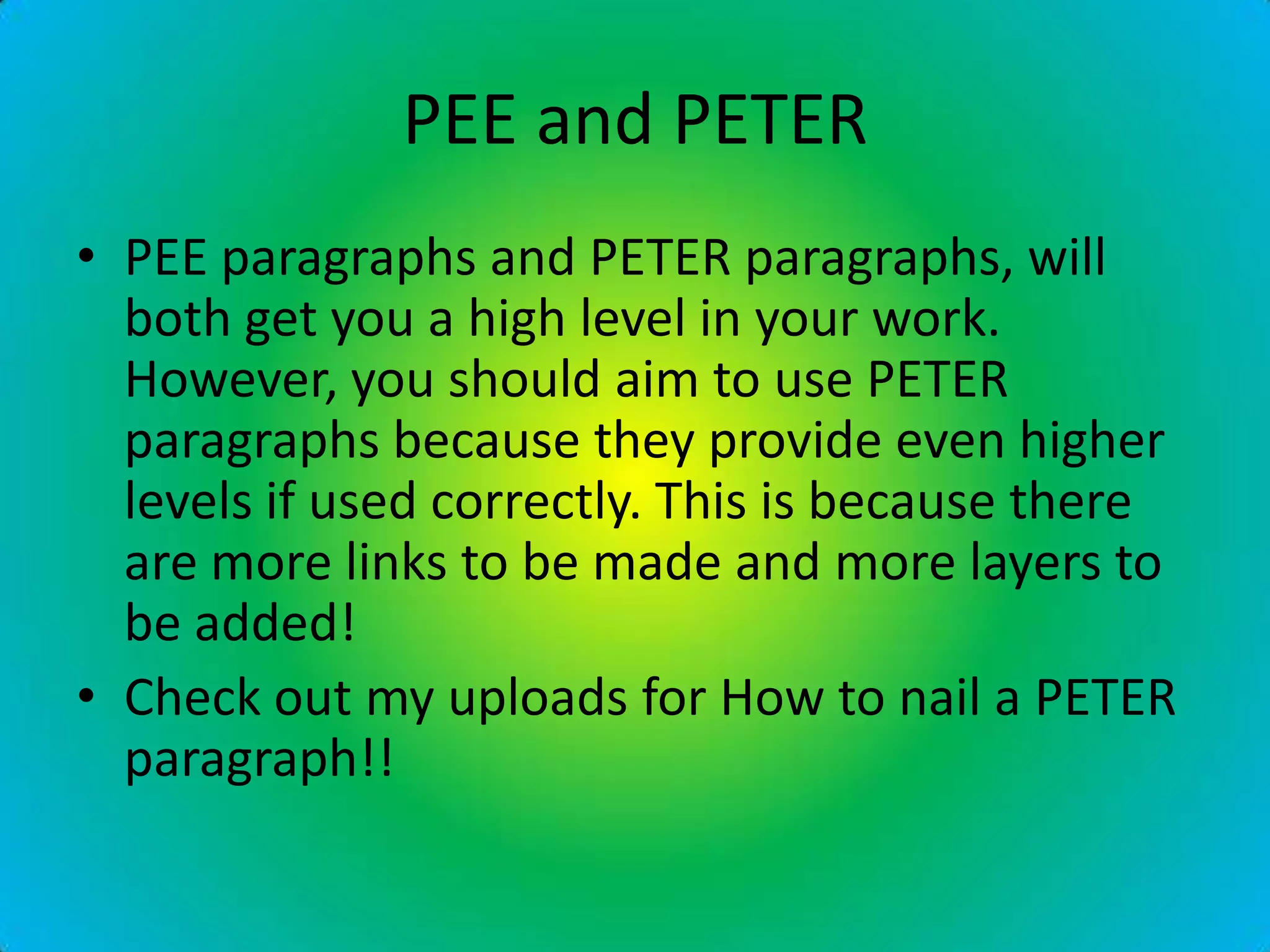 How to nail a PEE paragraph | PPT