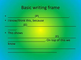 How to nail a PEE paragraph | PPTX