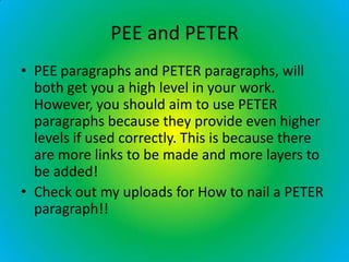 How to nail a PEE paragraph | PPTX