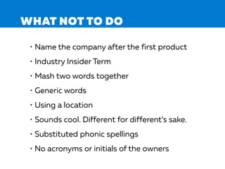 Product or Business Naming Process | PPT