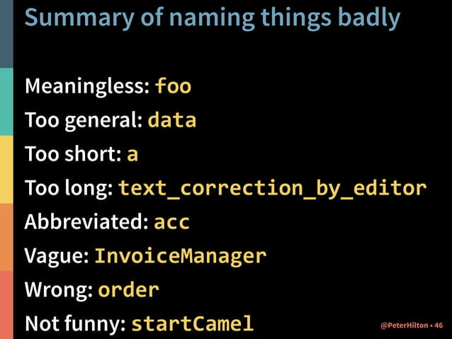 How to name things: the hardest problem in programming | PDF