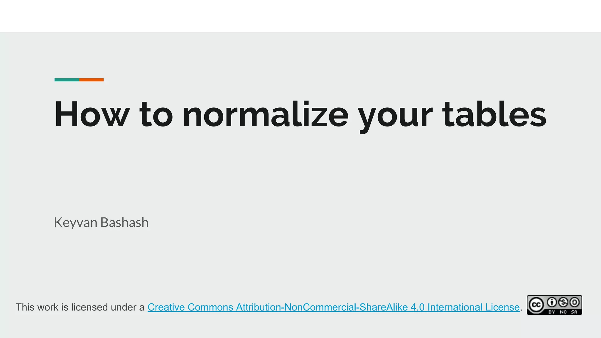 How to normalize your tables | PPT