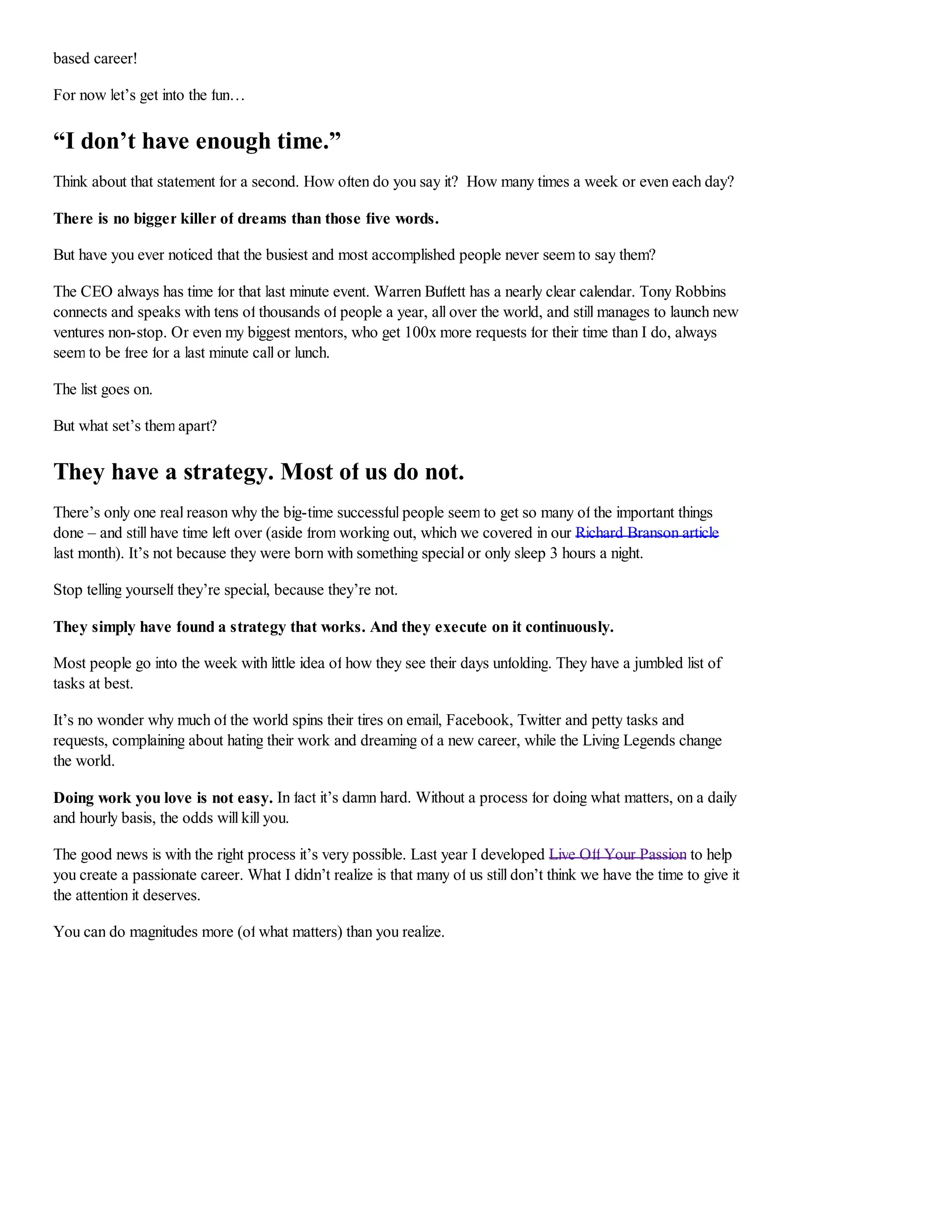 How tony robbins plans his week (my 5 step process + free worksheet ...