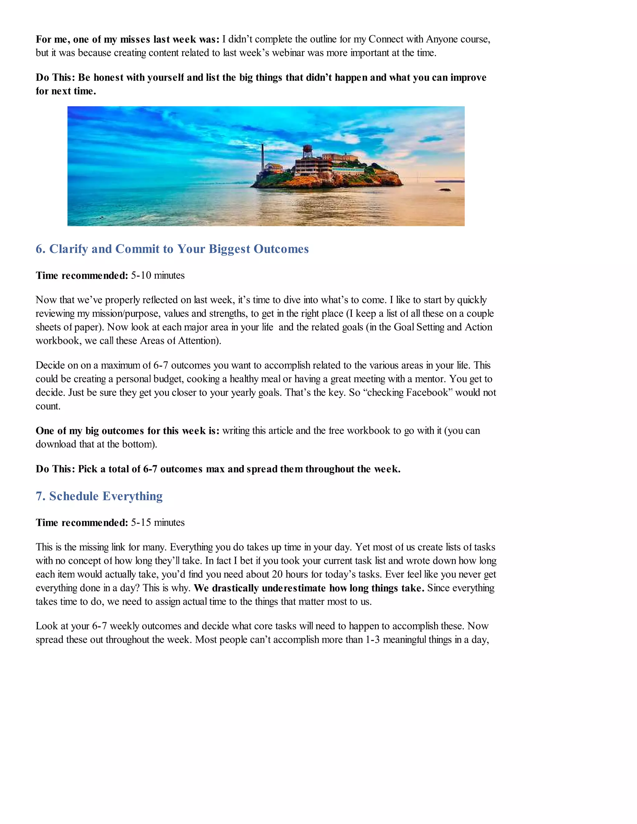 How tony robbins plans his week (my 5 step process + free worksheet ...