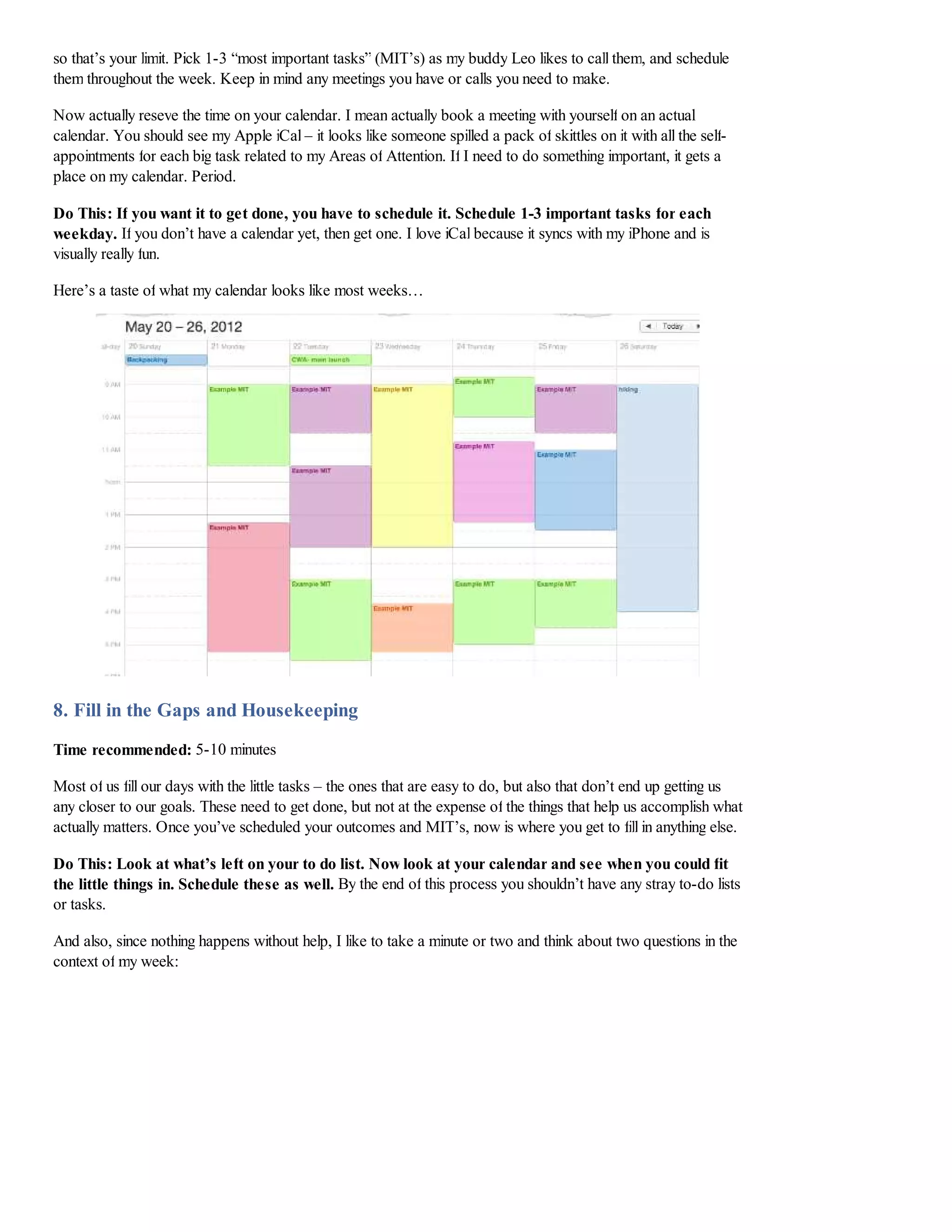 How tony robbins plans his week (my 5 step process + free worksheet ...