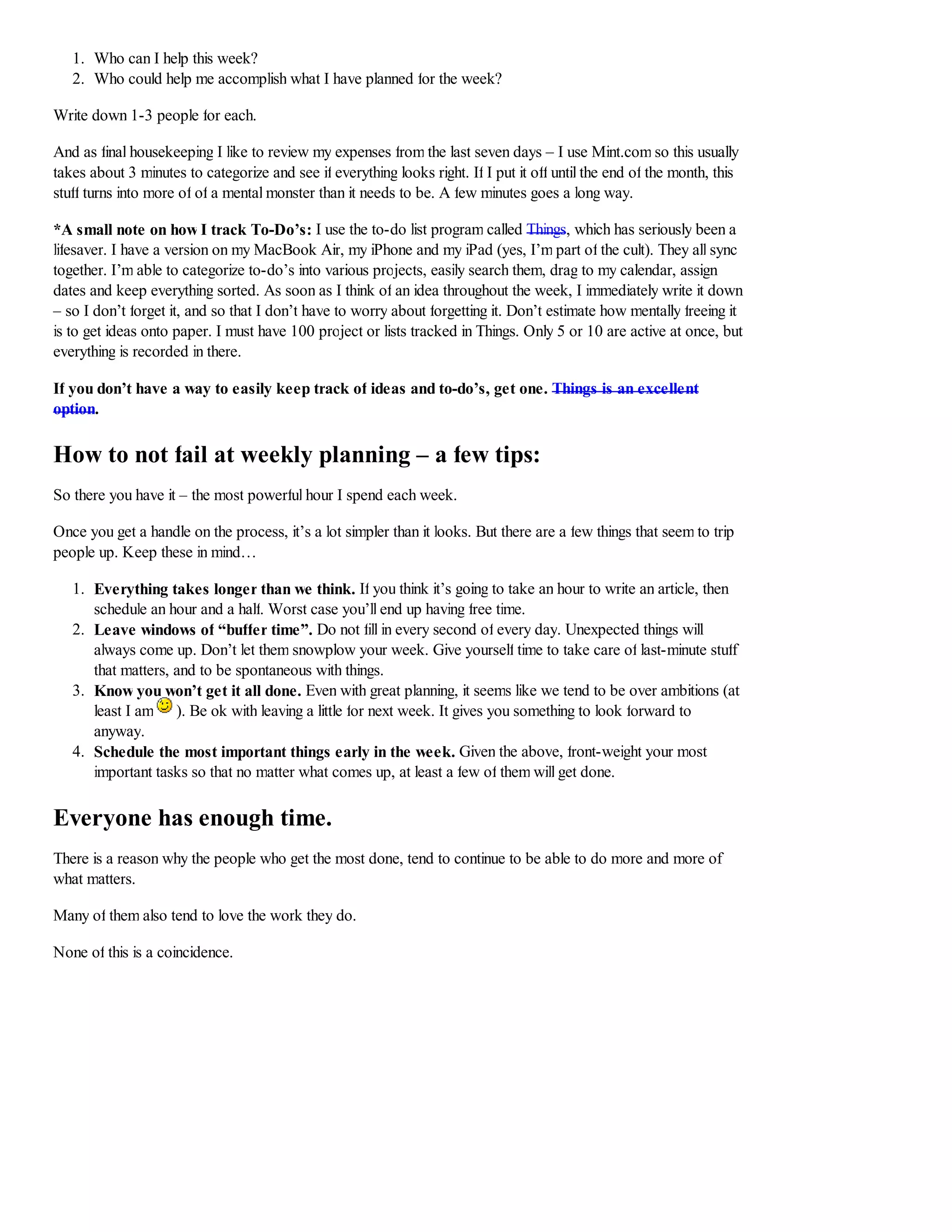 How tony robbins plans his week (my 5 step process + free worksheet ...