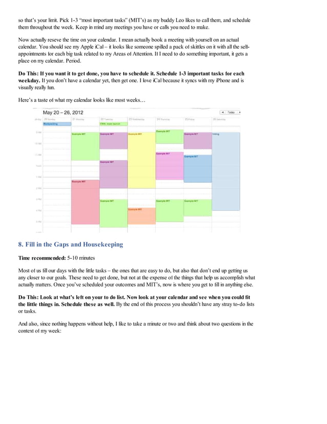 How tony robbins plans his week (my 5 step process + free worksheet ...