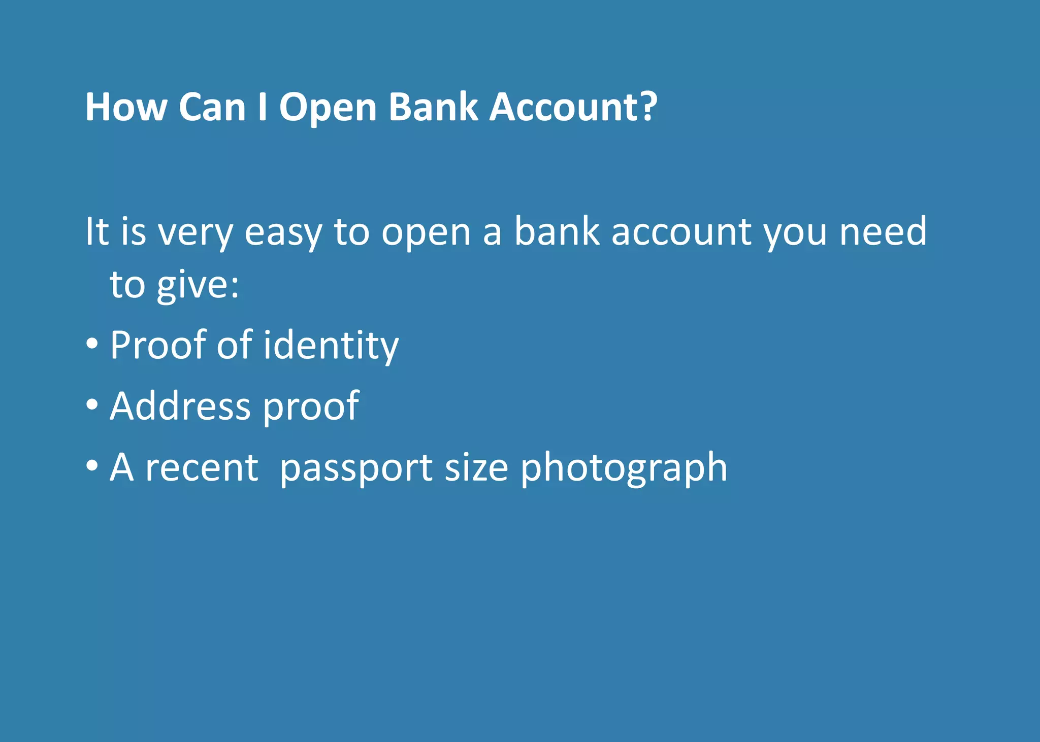 How to open a bank account? | PDF | Credit Cards | Personal Debt