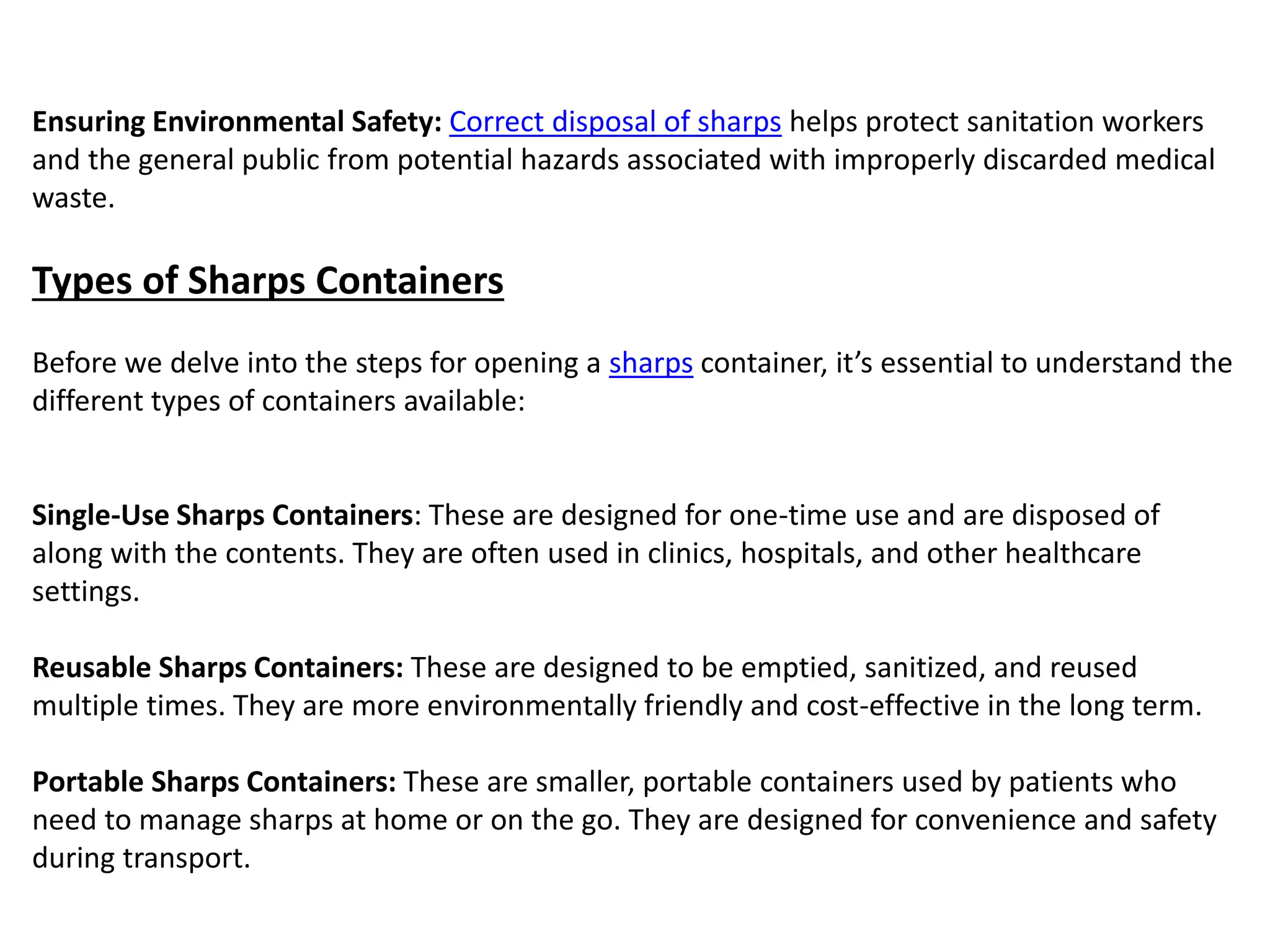 Step-by-Step Guide to Opening a Sharps Container | PDF