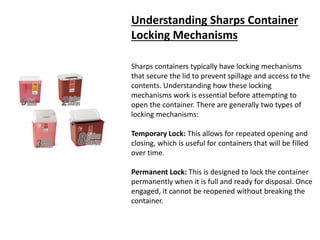 Step-by-Step Guide to Opening a Sharps Container | PDF
